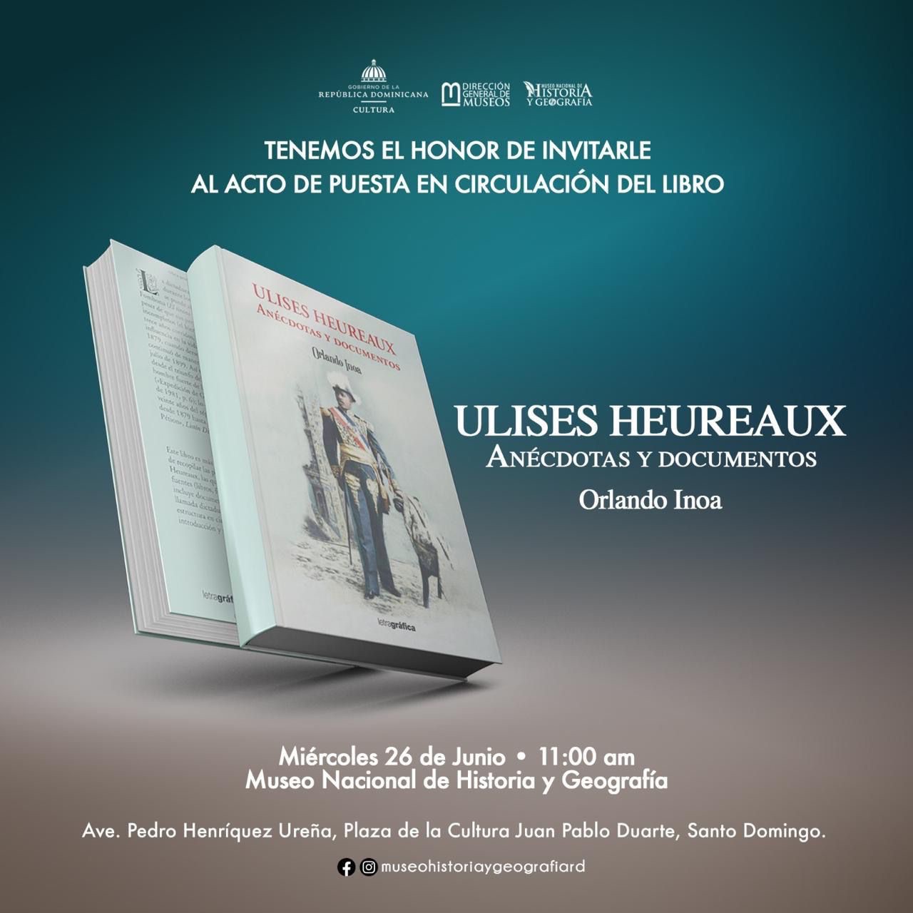 Orlando Inoa pondrá en circulación libro de Ulises Heureaux en el Museo